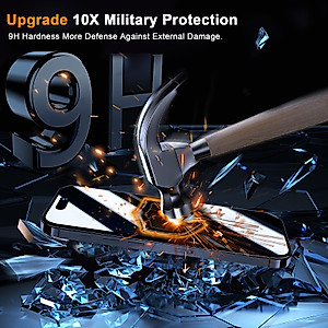 QHOHQ 3 Pack Privacy Screen Protector for iPhone 15 Pro Max [6.7 Inch] with 3 Pack Camera Lens Protector, Anti Spy Tempered Glass Film, 9H Hardness, HD, Bubble Free, Case Friendly - Black