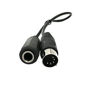 SinLoon 13inch DIN Cable,5-Pin Din Male to 6.35mm (1/4 Inch) Female TRS Stereo Audio Cable for B & O System Playing Musical Instrument (6.35 F-DIN 5P M)