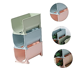 BUGUUYO 3pcs Refrigerator Beer Rack Drink Dispenser Fridge Green Water Bottles Metal Organizer Shelf Soda Can Dispenser Wine Refrigerator Beverage Holder Drink Storage Holder Storage Rack