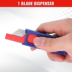 WORKPRO Premium Utility Knife Blades, TAC Diamond Coated SK2M, 10-Pack Utility Blades Replacement with Dispenser