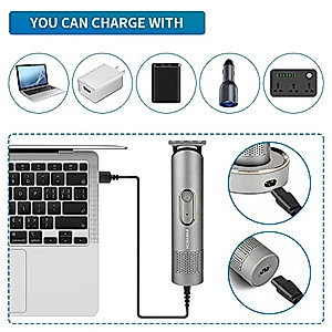 PRITECH Hair Trimmer for Men, Rechargeable Hair Clippers, Beard Trimmer, Home Haircut Kit, Cordless Barber Grooming Sets, Waterproof Body Trimmer, Groin Hair Trimmer, Nebula Gray