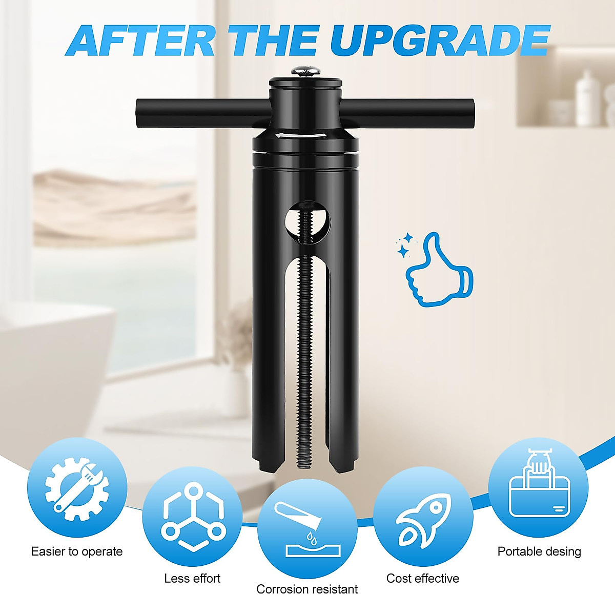 2025 New 104421U Cartridge Puller Tool,Complimentary 1222 Replacement Cartridge and lubricant,For Moen 1222 1225 1220,Tub and Shower Faucet Cartridge Remover for Moen Posi-Temp Valve