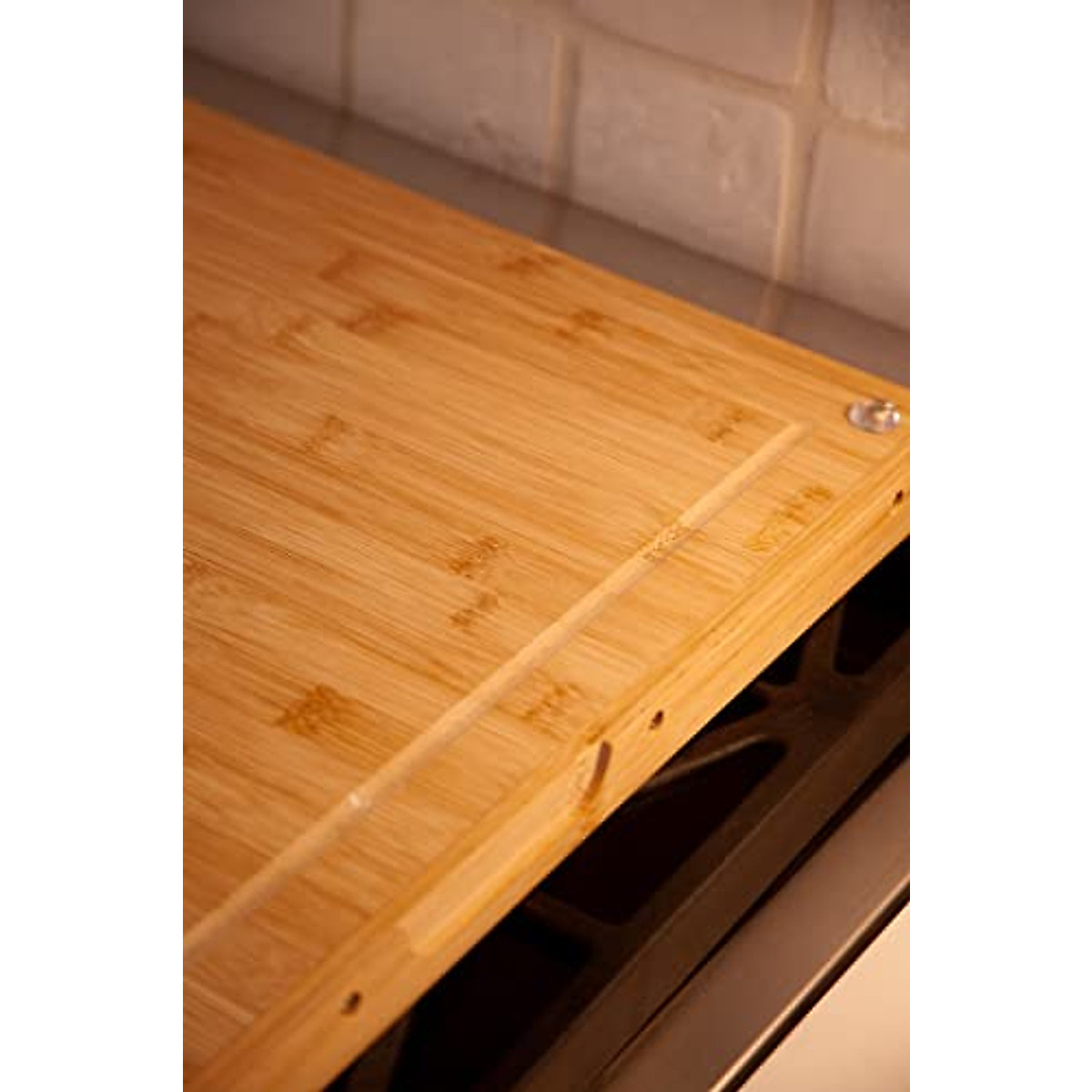 Noodle Board | Stovetop Burner Sink Covers for gas and Electric Stoves RV | Extra Work Surface | XL Serving Tray | Wood