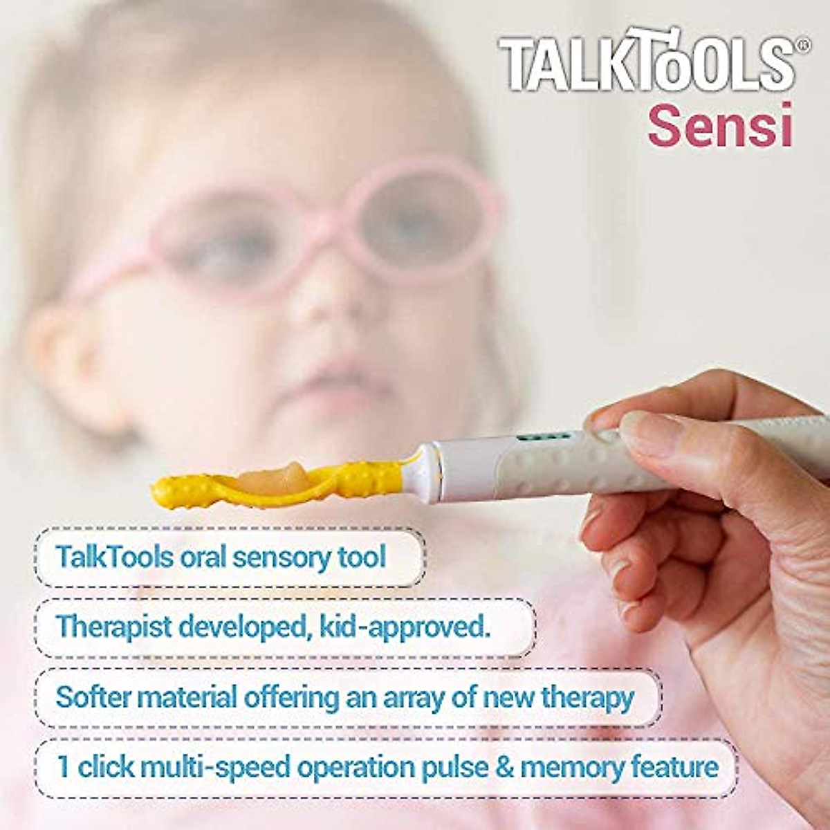 TalkTools® Sensi (Ocean Blue) Sensory Integration Kit with 5 Sensory Oral Motor Tips and Storage Pouch