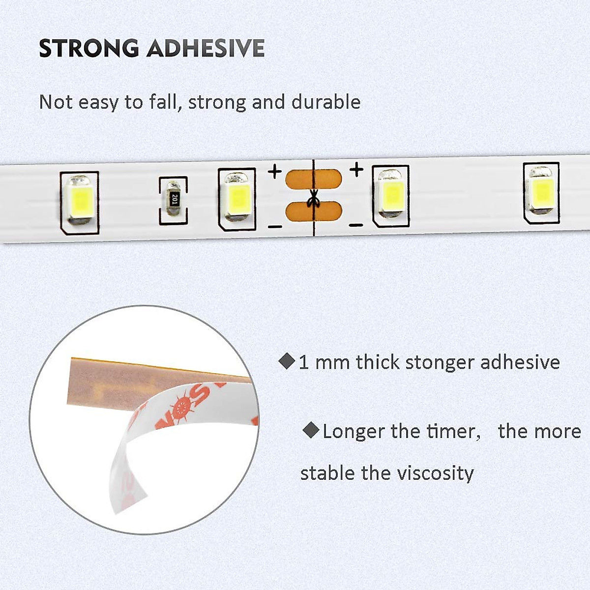 MYPLUS Under Cabinet Led Lighting, 16.4ft LED Strip Lights Kit with Dimmer Control for Kitchen, Cabinet, Shelf, Counter, Bedroom and Décor, Warm White 3000K, 1050LM