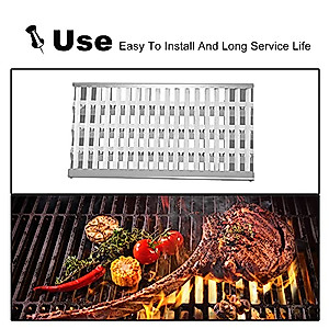 Clivimi Ceramic Rod Radiant Tray for DCS BBQ Grills 27DBQR, DCS 36 BGB36-BQARL, DCS 48 BGB48-BQARN, Gas Grill Replacement Parts, Stainless Steel Grill Heat Plates Shield Grill Burners Briquette Tray