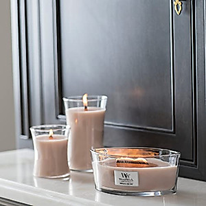 WoodWick Vanilla & Sea Salt Large Hourglass Candle, Light Brown