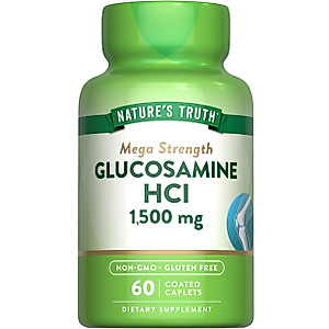 Nature's Truth Glucosamine HCI 1500mg | 60 Caplets | Mega Strength Supplement | Non-GMO & Gluten Free Supplement