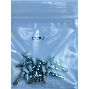 Lockoff Brand Colored Self-Tapping Lacrosse Head Screws - 10 Pack in White Color