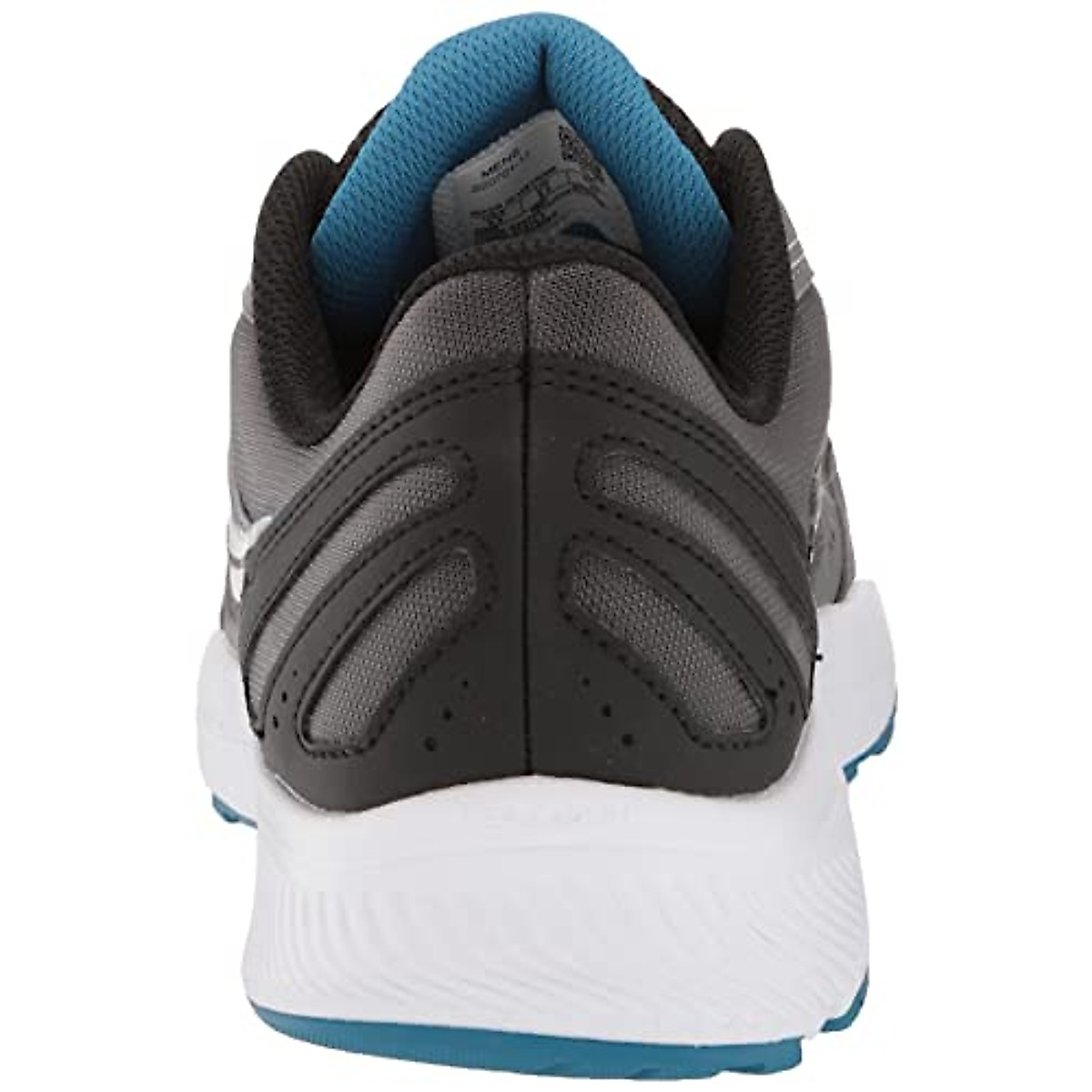Saucony Men's Cohesion 15 Running Shoe, Charcoal/Topaz, 8.5