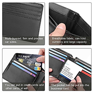 Donnapink Yellow Construction Excavators, Tractors, Bulldozers, Trucks Leather Bifold Wallet Coin Purse Soft Stylish Credit Pass Case Card-Holder for Boy Girl Men Woman Money Storage