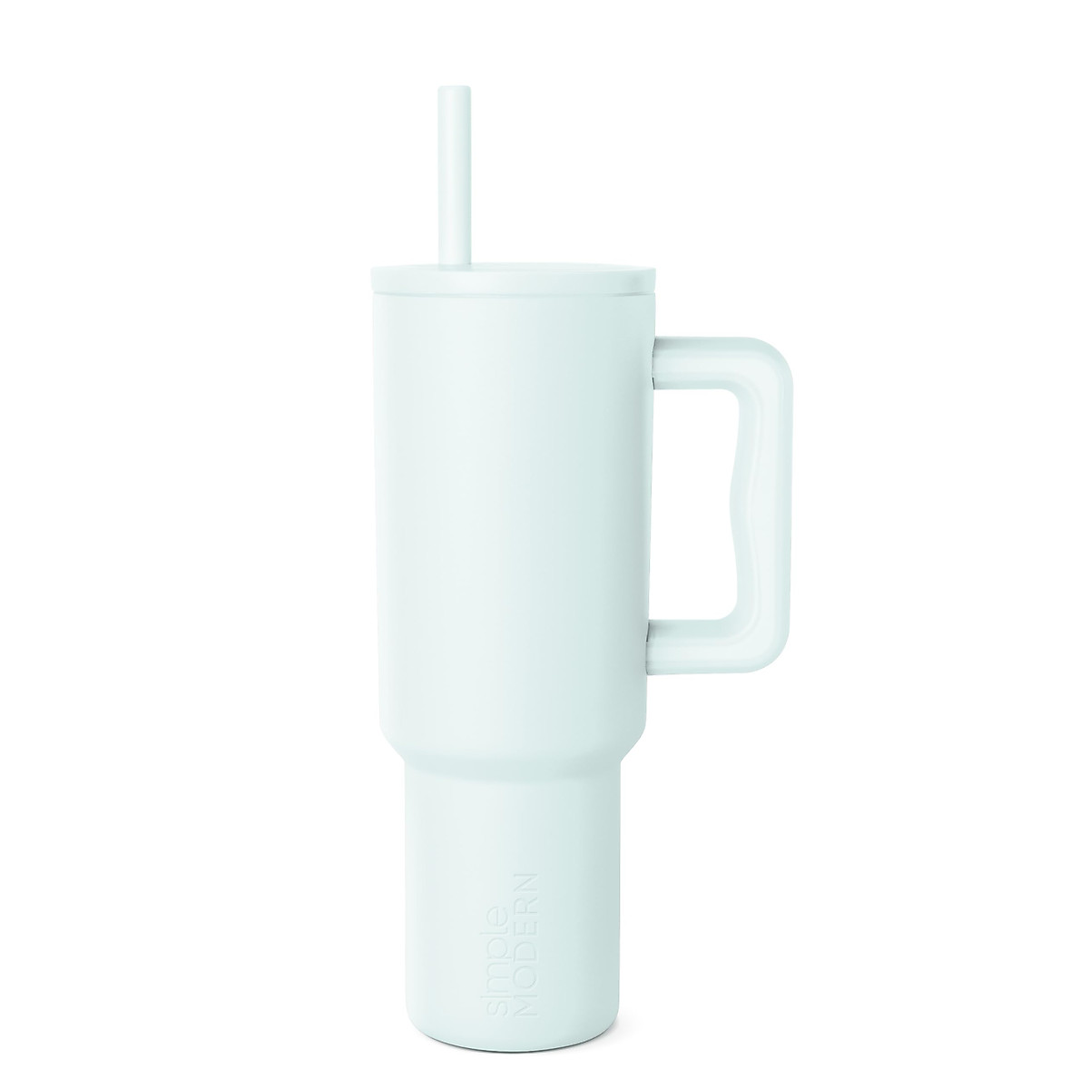 Simple Modern 40 oz Tumbler with Handle and Straw Lid | Leak-Proof Insulated Stainless Steel Water Bottle Travel Mug Cupholder Use | Gifts for Women Men Him Her | Trek Signature | Arctic Blue