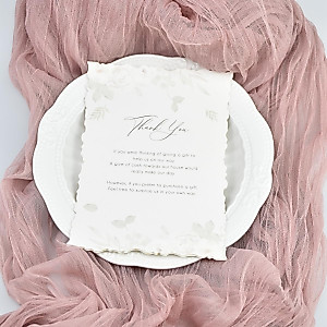 Joanlody Dusty Rose Easter Cheesecloth Table Runner 10Ft Rustic Gauze Boho Spring Summer Cheese Cloth Table Runner for Wedding Bridal Baby Shower Decoration