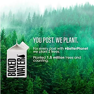 Boxed Water 8.5 oz. (24 Pack) – Purified Drinking Water in 92% Plant-Based Boxes, 100% Recyclable, BPA-Free, Refillable Cartons, Sustainable Alternative to Plastic Bottled Water, Mini Water for Kids