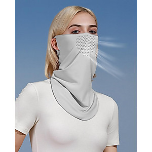 TOPORTY Women Sunscreen Mask Breathable Ice Silk Veil UV Protection Face Neck Cover for Summer Outdoor Sports