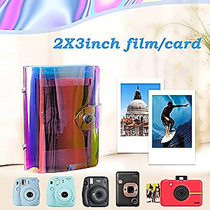 2 Pack One-Handed Mini Photo Album For All Fujifilm Instax Mini Style Cameras/Kpop Photocard/Polaroid Snap SnapTouch Instant Print Digital Cameras