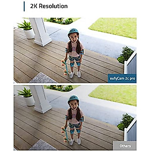 eufy Security, eufyCam 2C Pro 2-Cam Kit, Wireless Home Security System with 2K Resolution, 180-Day Battery Life, HomeKit Compatibility, IP67, Night Vision, and No Monthly Fee. (Renewed)