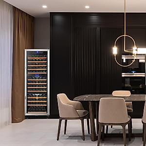 Lanbo Triple Zones Compressor Built-in Wine Cooler with Safety Lock, 149 Bottles