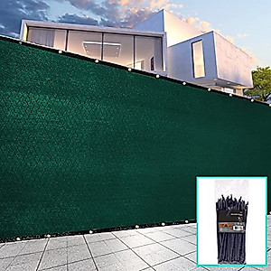 CIELO COLORIDO Customized 6' x 15' Green Fence Privacy Screen, Custom Available,with Bindings, Heavy Duty for Gardens,Backyard, Patio, Construction Project, Outdoor Events,Professional Manufacturer