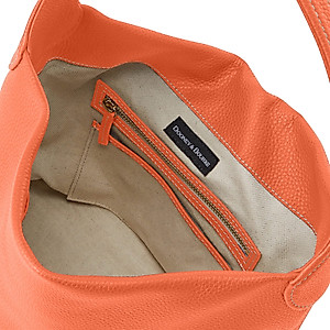 Dooney & Bourke Handbag, Pebble Grain Small Logo Lock Sac Shoulder Bag - Coral