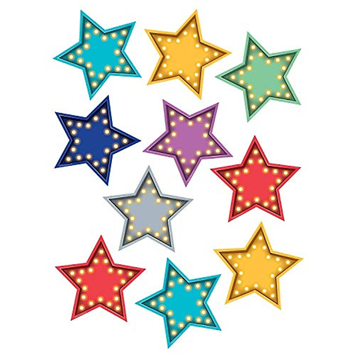 Teacher Created Resources Marquee Stars Accents (5870), Sold as 3 Pack, 90 Pieces Total