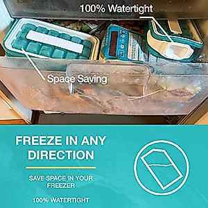 ICEBREAKER CLEAR POP 2023 - Make And Serve Ice Without Ever Touching The Ice - The Sanitary Ice Tray for Freezer - NO Spills Silicone Tray With Lid - Ice Cube Maker 18 Ice Cubes