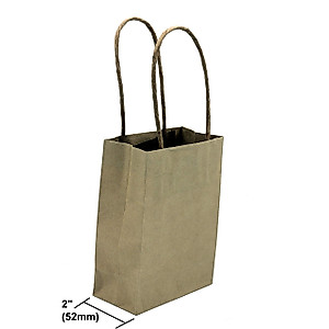 Creative Hobbies® Small Kraft Paper Gift Handle Bags - Weddings, Favors, Goody Bags - Wholesale Pack of 13 Bags