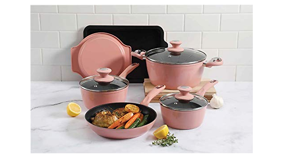 Oster 12-Piece Cookware Set - Stylish & Functional