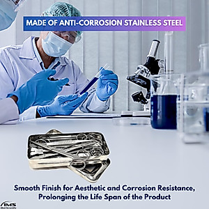 Multipurpose Instrument Box Stainless Steel Container Tray with Lid for Lab Instrument Supplies to Store, Arrange, Transfer, Organize - 7"L x 3"W x 1.5"H