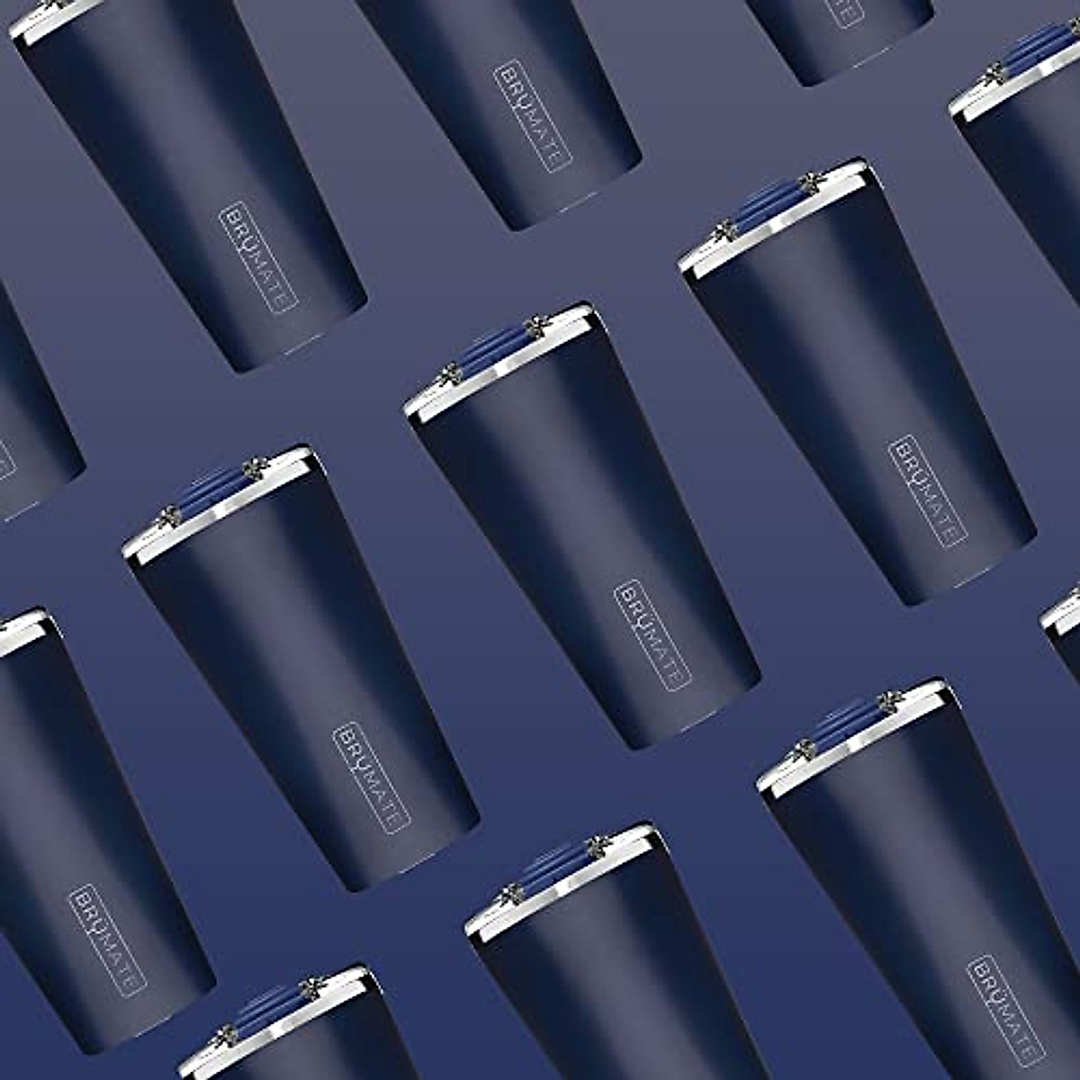 BrüMate Imperial Pint - 20oz 100% Leak-Proof Insulated Tumbler with Lid - Double Wall Vacuum Stainless Steel - Shatterproof - Travel & Camping Tumbler for Beer, Cocktails, Coffee & Tea (Matte Navy)
