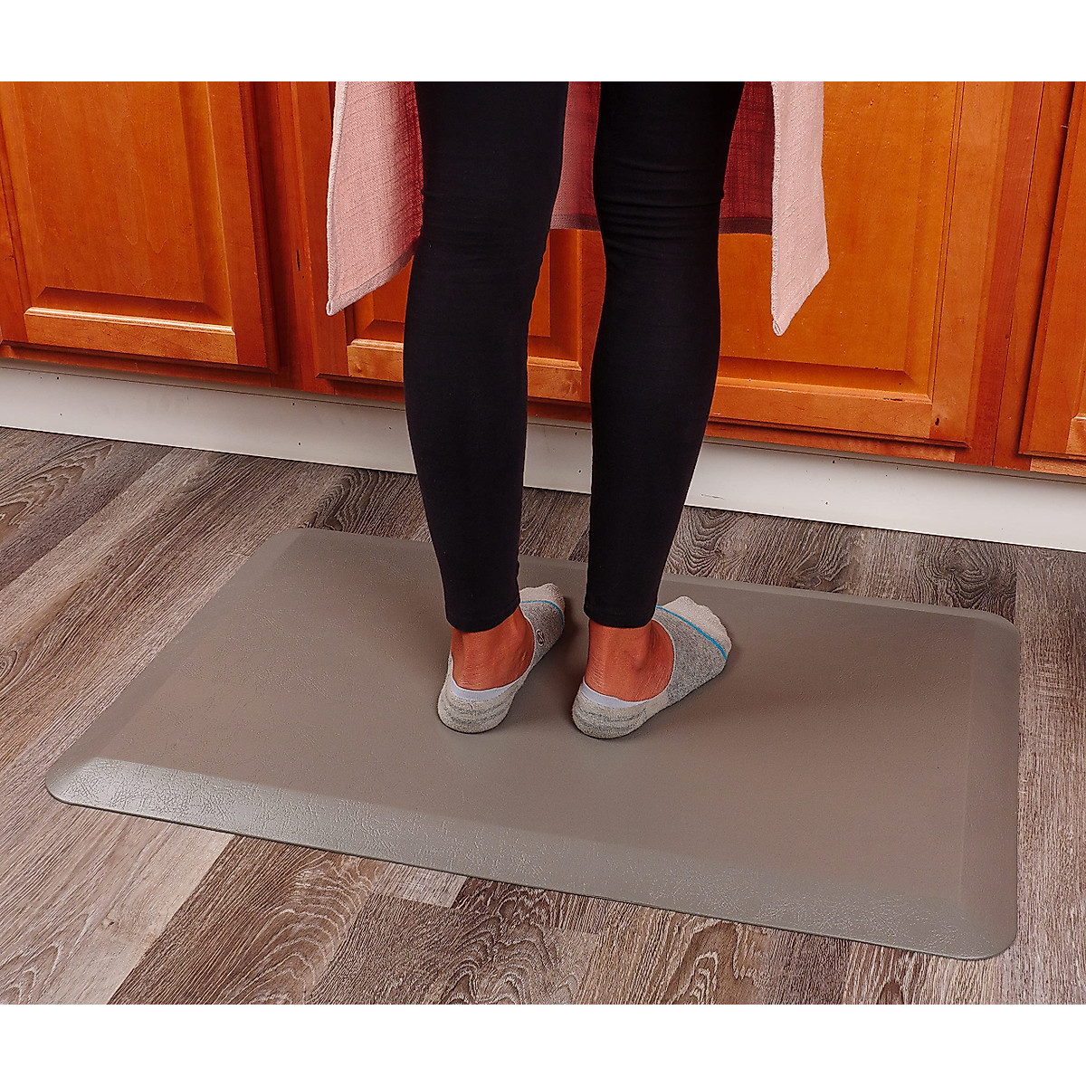 KAF Home Anti Fatigue Floor Mat - Cushioned Comfort Mat, Perfect for Kitchen, Standing Desk, Garage and Workshop - 3/4 Inch Thick Non-Slip, Durable, and Stain Resistant Comfort Mat (Gray, 20x32)