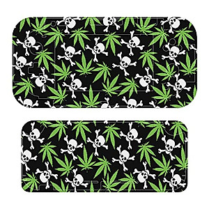 Weed Skulls Stickers Full Wrap Decal Skin Faceplate Protective Stickers Compatible for Nintendo Switch for Switch Lite