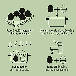 80s BeepEgg - Singing Floating Egg Timer – Boil Together with The Eggs - Egg Cooker for 3 Levels of doneness - BeepEgg with 3 melodies - Funny Musical Egg Timer - Brainstream