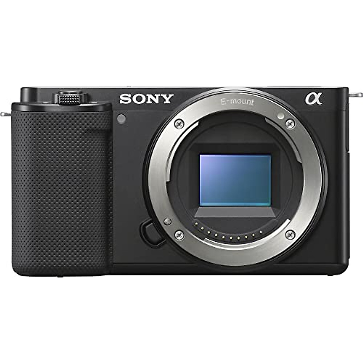 Sony ZV-E10 Mirrorless Camera (Body Only, Black) (ILCZV-E10/B) + 64GB Card + Corel Photo Software + Bag + 2 x NPF-W50 Battery + External Charger + Card Reader + LED Light + HDMI Cable + More (Renewed)