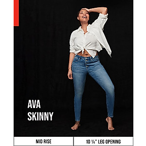 Lucky Brand Women's Mid Rise Ava Skinny Jean, Lyell, 28