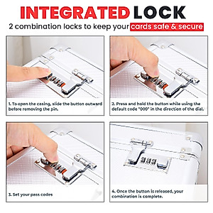 VALUN 120+ 3 ROW Graded Card Storage Box; Durable Sports, PSA and Pokemon Storage Box - Organizer Slab for Your Collection - For Baseball, Football, TCG, MTG Cards - Top Loader Design