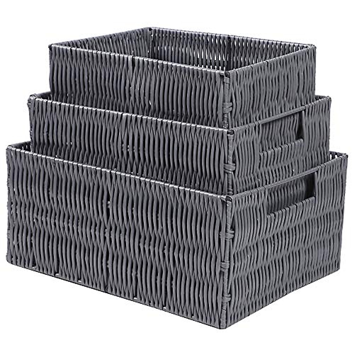 Elevon BalanceFrom Handmade Storage Baskets Organizer Bins, Set of 3