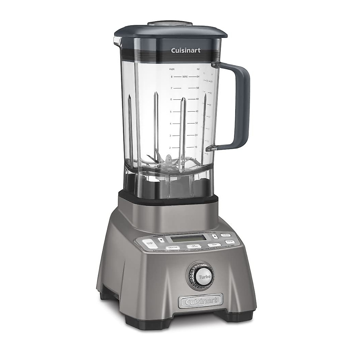 Cuisinart CBT-2000 3.5 Peak Hurricane Pro Blender, Gunmetal, Gun Metal & 7 Cup Food Processor by, 600-Watt Motor, White, DLC-10SYP1