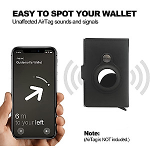 Guidemoh AirTag Wallet for Men,Slim RFID Mens Wallets With Money Clip Blocking Credit Card Holder for Men with Gift Box