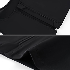 XUJI Women Transgender FTM Zip Up Breathable Half Chest Binder Tank Top (B, S) Black