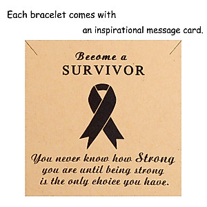 Gzrlyf Stainless Steel Bangle, Survivor Bracelet for Breast Cancer Awareness, Pink Heart Charm