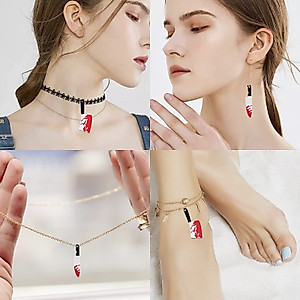 CCOZN 32 Pcs Fake Knife Charms, Halloween Pendant Mini Plastic Fake Knives Beads for Women DIY Jewelry Making Crafting Halloween Charms with Box, 2 Styles