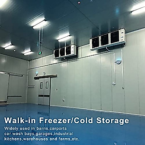 Amptonica 4FT LED Vapor Tight Light, 60W 6600lm(100W Eq.) Vapor Proof Light Fixture, 5000K Waterproof Shop Light for Car Wash, Carport, Walk in Freezer, Parking Garage, UL List 4-Pack