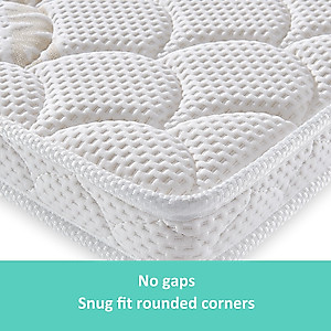 Vibe bear Premium Foam Mini Crib Mattress - Dual-Sided- 38x24x4 Inch- 100% Breathable, Non-Toxic, Quiet and Odorless, Hypoallergenic, Fits Most Mini Cribs