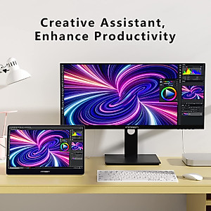 INNOCN 13.3-Inch OLED Portable Laptop Monitor HDR USB C Mini HDMI External Small Computer Monitor, Travel Portable Gaming 1MS Monitor for Switch XBOX PS5/4, 100% DCI-P3, 400Nits, Detachable Stand