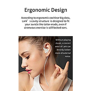 H HIFIHEAR KBEAR Lark 1BA+1DD in Ear Monitor,HiFi Bass in Ear Earphone, IEM Wired Headphones, HiFi Stereo Sound Earphones Noise Cancelling Ear Buds with Case 0.75mm 2pins Cable(with Mic,Mauve) …