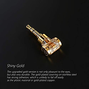 DD ddHiFi DJ44AG 2.5mm Balanced Female to 4.4mm Male Earphone Dongle with 24k Gold Plated Copper Plug, The Upgraded Gold Version of Audio Jack Adapter