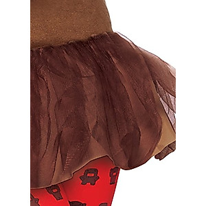 Leg Avenue Women's 3 Piece Nerd Domo Tutu Dress, Brown, Medium/Large