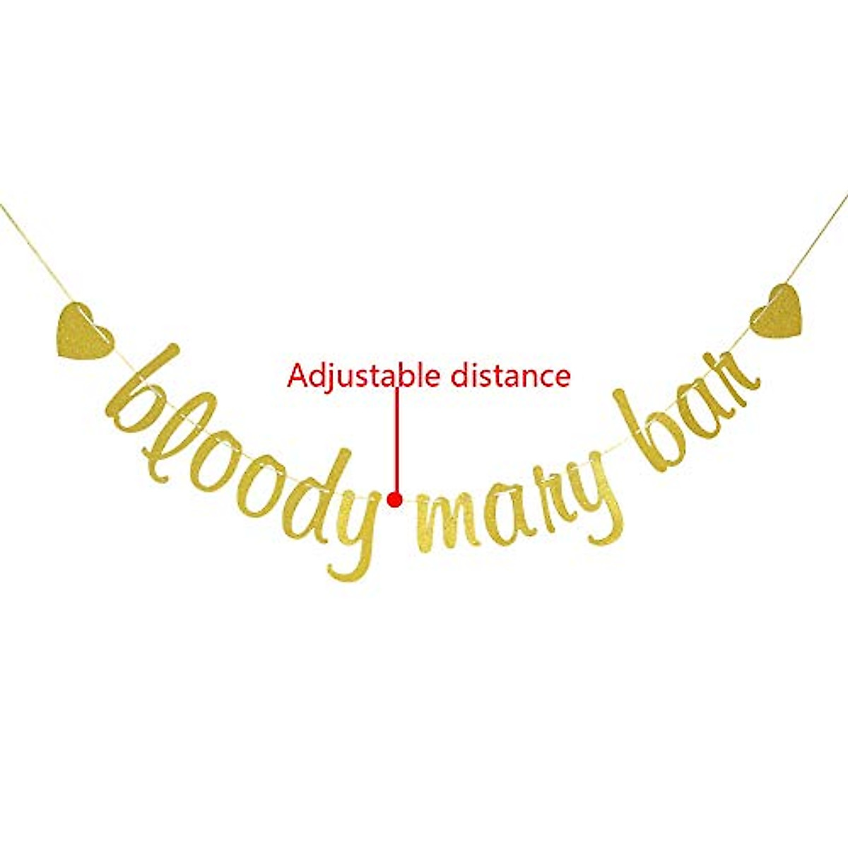Bloody Mary Bar Banner Gold Glitter, Wedding Bar Bunting, Bridal Shower Party Decor, Engagement Decors, Bachelorette Sign, Birthday Party Decorations