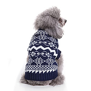 Cute Puppy Outfits for Girls Pet Sweater Christmas Feet Dog Two Pattern Snowflake Pet Clothes Small Boy Dog Clothes